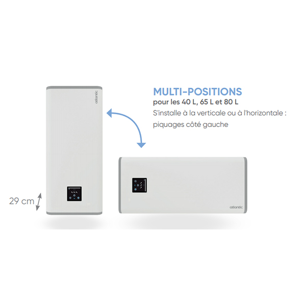 Cumulus electrique faible profondeur Lineo Atlantic 65 litres 157207
